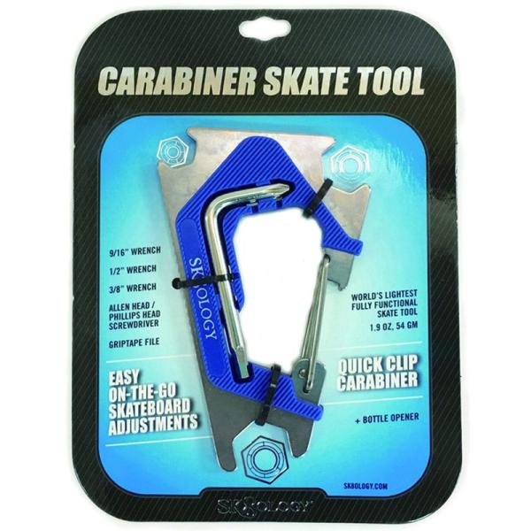 【商品名】　SK8OLOGY CARABINER SKATE TOOL 2.0 SK8CARA2.0 MT/BL 【商品説明】　・スケートボードメンテナンスのための多機能スケートボード・ツールです。・・54グラム・・ステンレス製・・レンチ、...