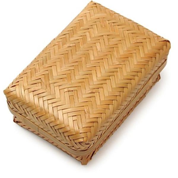 【商品名】　すす竹アジロ編み弁当 小 （網代編み弁当箱） 70-039 【商品説明】　・サイズ：15×10×H7cm・塗装：ポリウレタン塗装・材質：天然竹 【サイズ】　高さ : 7.30 cm　横幅 : 11.20 cm　奥行 : 14.9...