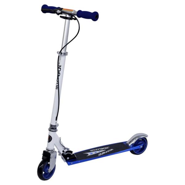 【商品名】　JD RAZOR MS-285B2 ブルー 【商品説明】　・ホイール: 前輪・後輪/ ワイド5インチ・原産国: 中国・対象年齢 :6才以上・材質: フレーム/アルミニウム・スチール, ホイール/ポリウレタン・約L690xW335...