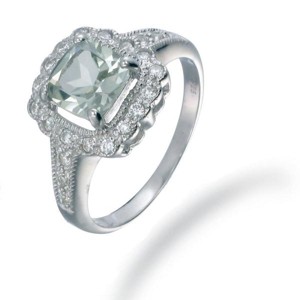 【商品名】　Vir Jewels, リング レディース シルバー Ag925 グリーン アメジスト 1.1 CT, リングサイズ16 【商品説明】　 【サイズ】　高さ : 2.80 cm　横幅 : 4.20 cm　奥行 : 6.40 cm　...