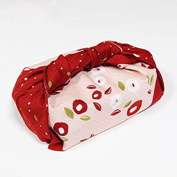 【商品名】　風呂敷 お弁当 弁当箱用 ランチクロス 小風呂敷 ツバキ 椿 50cm 赤 綿100% 日本製 お弁当 ふろしき 日本のかたち おしゃれ 大 【商品説明】　・100% Cotton・50cm x 50cm・Machine was...