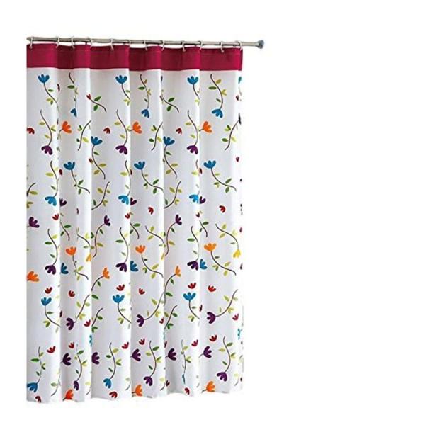 【商品名】　シャワーカーテン フラワー 防水 カーテンリング付属 180×180cm 【商品説明】　・防水 【サイズ】　高さ : 2.80 cm　横幅 : 23.50 cm　奥行 : 30.90 cm　重量 : 410.0 g　※梱包時のサ...
