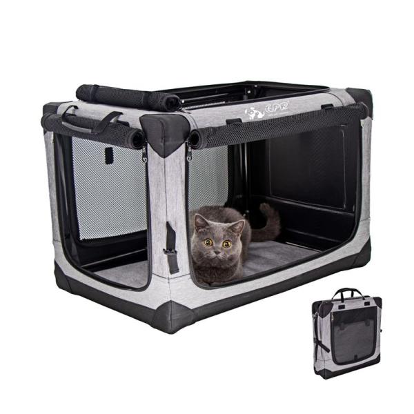 【商品名】　GPR ペット ソフトクレート ケージ ペットキャリー ペットハウス カバー取り外せる 4面メッシュ出入口 鉄フレーム 猫犬兼用 折りたたみ 【商品説明】　・???y?T?C?Y??f??z?FM?W?J?T?C?Y?F????...