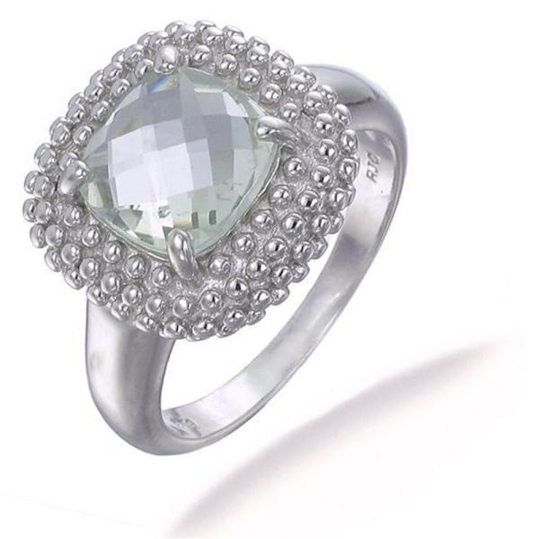 【商品名】　Vir Jewels, リング レディース シルバー Ag925 グリーン アメジスト 2 CT, リングサイズ18 【商品説明】　 【サイズ】　高さ : 3.20 cm　横幅 : 5.00 cm　奥行 : 7.40 cm　重量...