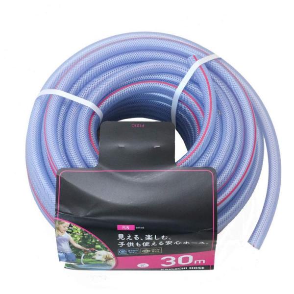 【商品名】　カクイチ 散水用ホース ＦＵＮ クリアー＋ピンクライン 内径１５ｍｍ ３０Ｍ Ｆ１２１Ｃ ８９２５８４ 【商品説明】　・仕様１：巻き取りしやすいタイプ・仕様２：流れが見える・使用温度範囲：0&amp;#65374;35度・許容圧...