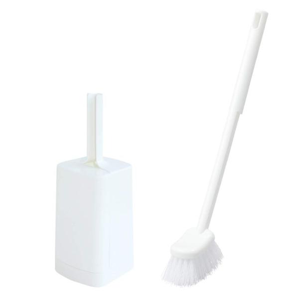 【商品名】　レック corronII トイレブラシ ウェーブ植毛 (ケース付き) ホワイト 【商品説明】　・サイズ：8.5x9.5x37.5?・ブラシがケースの底につかないので衛生的。・水ハネしにくいウェーブ植毛です。・水切れが良く、乾きや...