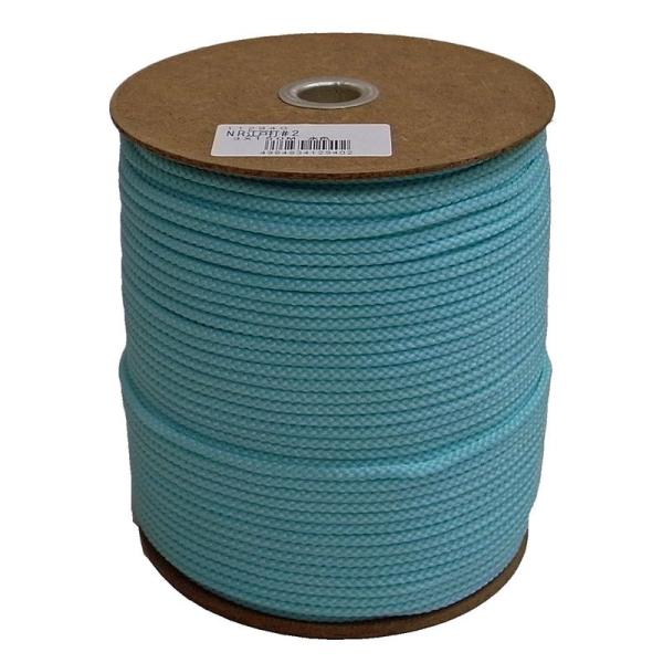【商品名】　まつうら工業 ナイロン製 江戸打ちひも 太さ約3mm 長さ150m 水色 ボビン巻 【商品説明】　・カラー:水色・サイズ:3mm×150mボビン巻・仕様:約3ミリ 【サイズ】　高さ : 14.00 cm　横幅 : 14.00 c...
