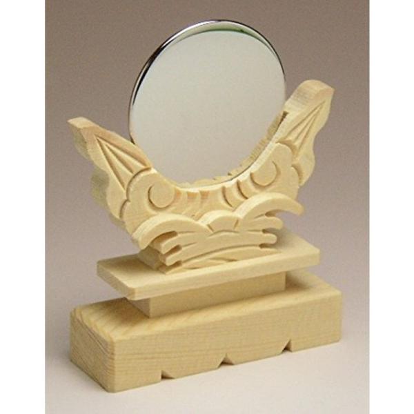 【商品名】　Moa Feteli（モアフェティ） 神具 神鏡 2.5寸 木製 【商品説明】　・【規格】 ＜2.5寸＞　約 高さ 13.5 × 幅 10.5 × 奥行 2.5 (cm) / (鏡部) φ7.5(cm) プラスチッククロームメッ...