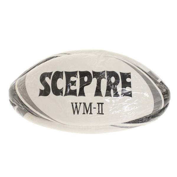 【商品名】　SCEPTRE(セプター) ラグビー ボール ワールドモデル WM-2 レースレス SP14B ブラック×グレー 【商品説明】　・カラー:ネイビー×ターコイズブルー・サイズ:長さ/280~300mm、縦の周囲/740~770mm...