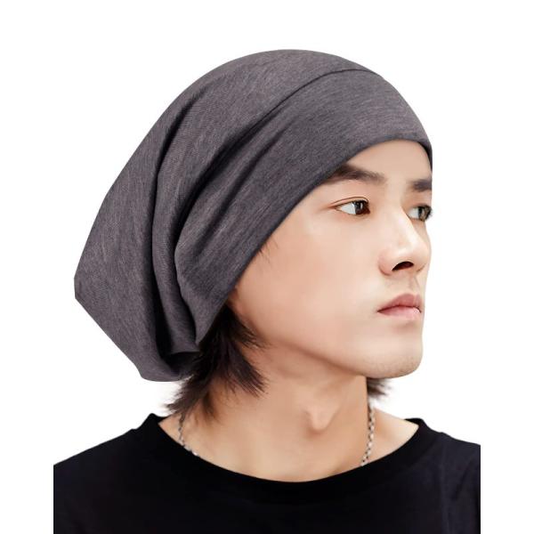 【商品名】　LULUSILK ナイトキャップ シルクナイトキャップ メンズ ニット帽子メンズ レディース 19匁6Aシルク ヘアキャップ テンセル 美髪 【商品説明】　 【サイズ】　高さ : 1.70 cm　横幅 : 14.90 cm　奥行...
