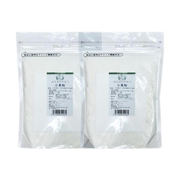 40年無農薬・化学肥料不使用の自然農法で栽培された大分県産の小麦粉（薄力粉）は、ミナミノカオリの特長である小麦の香りと甘味をしっかりと感じられる一品です。