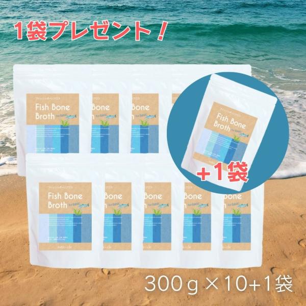 10個お買い上げで、まるごと１個プレゼントのスペシャルセット！！タンパク質補給が手軽にできるフィッシュボーンブロススープ。水にも溶ける粉末を溶かして飲むだけなので毎日手軽に続けられます。ファスティング（断食）の回復食にも。タンパク質補給 ス...