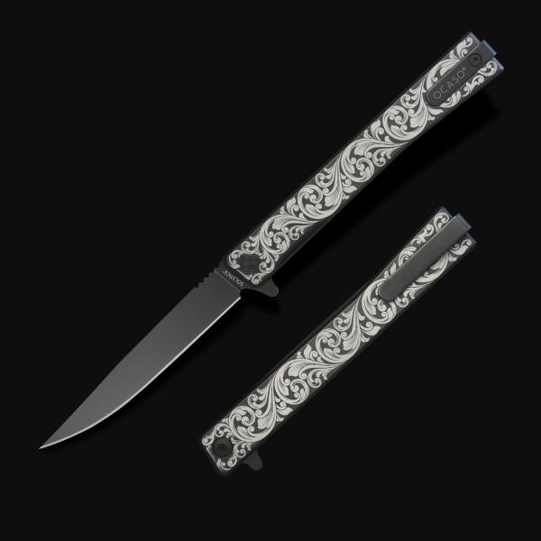 ■カラー:ブラックPVD ウエスタン スクロール パターンチ ■ジャンル:ナイフ(刃物)/アウトドアナイフ/フォールディング、アウトドアナイフ ■メーカー: OCASO(オカソ) 【商品カテゴリ】■カラー:●ブラック系(t166)【商品カテ...