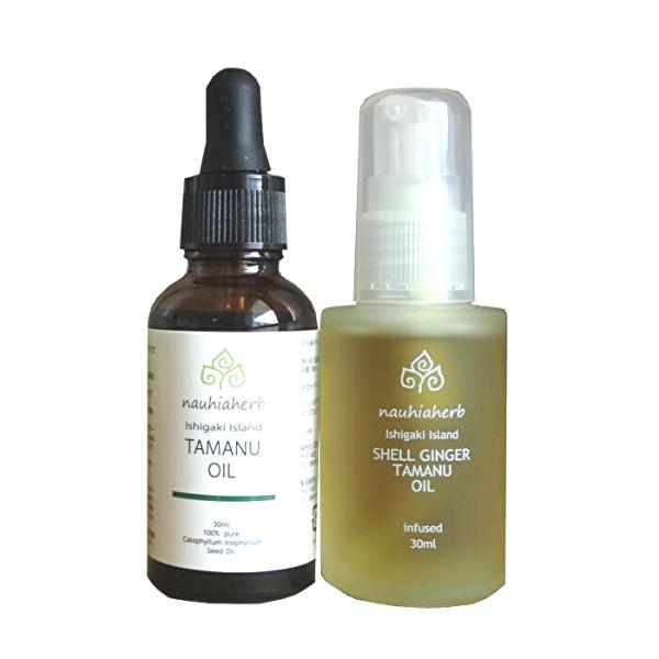 100%ピュア石垣島タマヌオイルと、石垣島月桃タマヌオイルの使いくらべセット。石垣島タマヌオイルは、テリハボクの実をコールドプレスしただけのノーマルタイプ。タマヌオイル特有のナッツのような香りがします。石垣島月桃タマヌオイルは、ノーマルのタ...