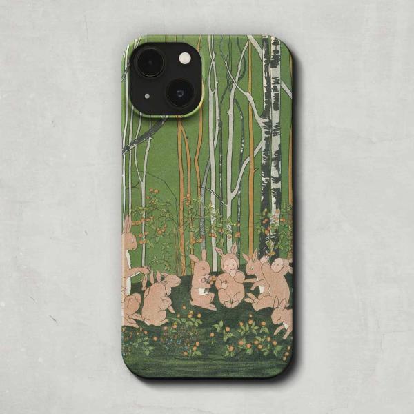 スマホケース / iPhone 全機種対応 うさぎ 兎 ウサギ 赤ちゃん ベビー 絵本 絵画 アート レトロ マット ペア 個性的 おもしろ■対応機種- iPhone 全機種対応iPhone15ProMax iPhone15Plus iPh...