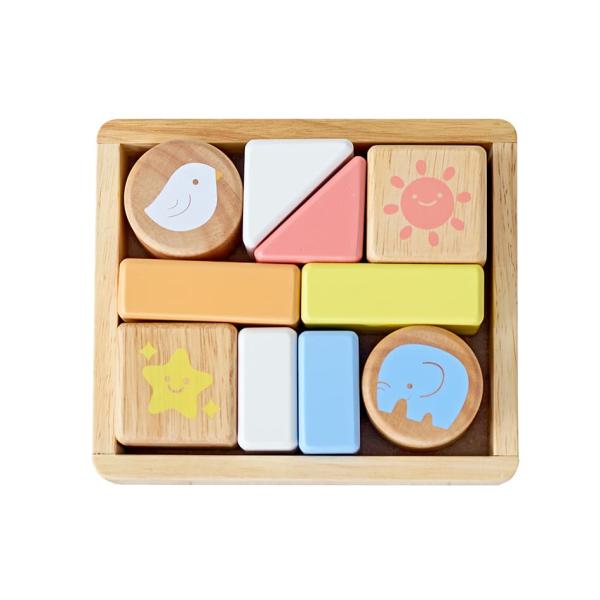 ニチガン ふりふりおとつみき BB60　1.5歳から 積み木 誕生日プレゼント　男の子 女の子