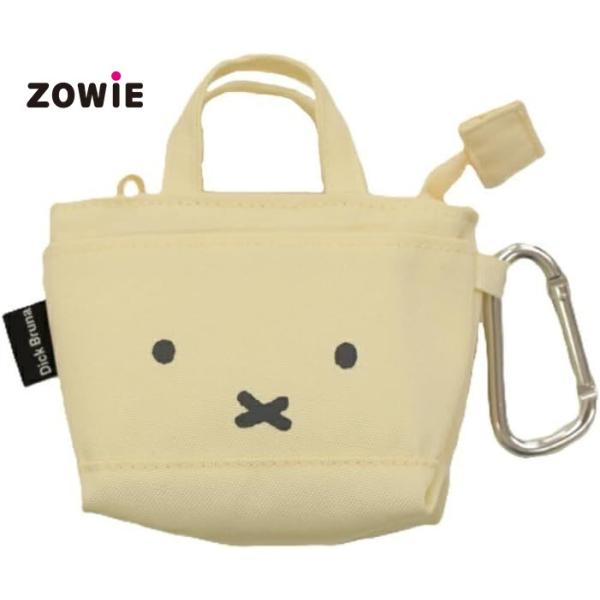 ミッフィー ミニトートキーケース  アイボリー 9890 小物入れ ポーチ カラビナ付き キャラクター グッズ miffy かわいい プレゼント ギフト ゾーウィー ZOWIE
