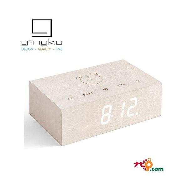フリップクリッククロック GINGKO ひっくり返してアラームオンオフ LED インテリア