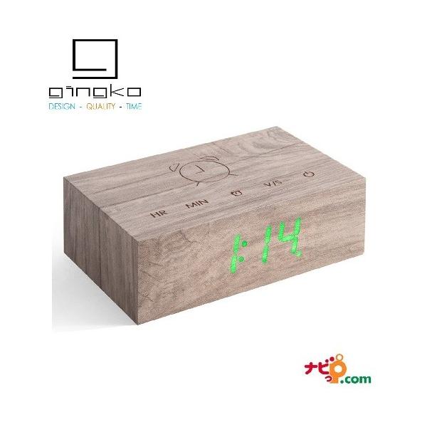 フリップクリッククロック GINGKO ひっくり返してアラームオンオフ LED インテリア