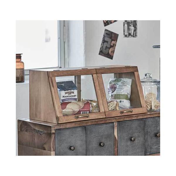 ミニ食器棚 完成品 1段 卓上 カウンター上 ロータイプ 低い ショーケース ガラス扉 両面 対面式 コンパクト 薄型 小さい 小型 斜め ブレッド パン ケーキ フード カップ 安い キッチン収納ラック 木製 一人暮らし アンティーク ナ...