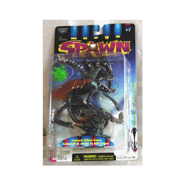 【レアセール】マクファーレンスポーンシリーズ９★マンガ スポーン・マンガバイオレーター　MANGA VIOLATOR(茶羽根）色が2種類あり、この商品は羽根と足の先が茶色です。大きさ：約15センチバックカードパッケージ　パッケージサイズ：3...