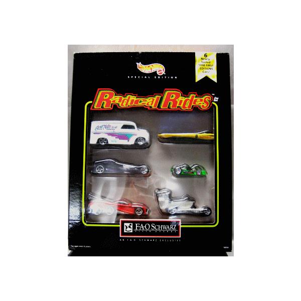 【F・A・Oシュワルツ限定】HW 6NEWLY TOOLED 1998 FIRST EDITIONS CARS★RADICAL RIDES CAR SET1/64スケール<br>・DAIRY DELIVERY,・SWEET 16...