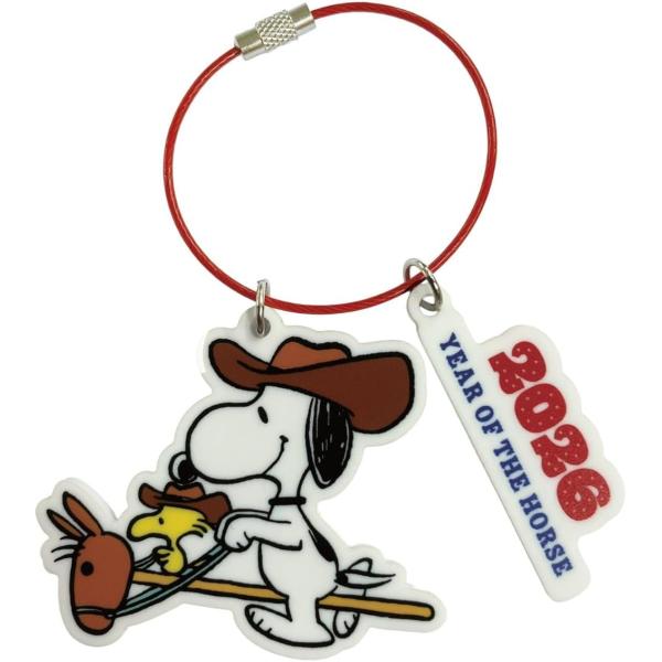 日本国内正規ライセンス商品♪●　PEANUTS 干支根付けシリーズ　●縁起の良い干支アイテムが登場！！2026年干支のスペシャルデザイン！2026年の午（うま）年にちなみ、スヌーピーとウッドストックが午にちなんだコーデをしています。バッグや...