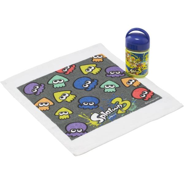 「イカ」をイメージキャラクターにした任天堂の人気ゲーム「スプラトゥーン3」から、ケース付きおしぼりセットが新発売！お弁当の時や行楽での お手拭き に便利な おしぼりセット☆ケースは開けやすいツマミ付き♪嬉しい名前シール付き♪ケース付きなので...