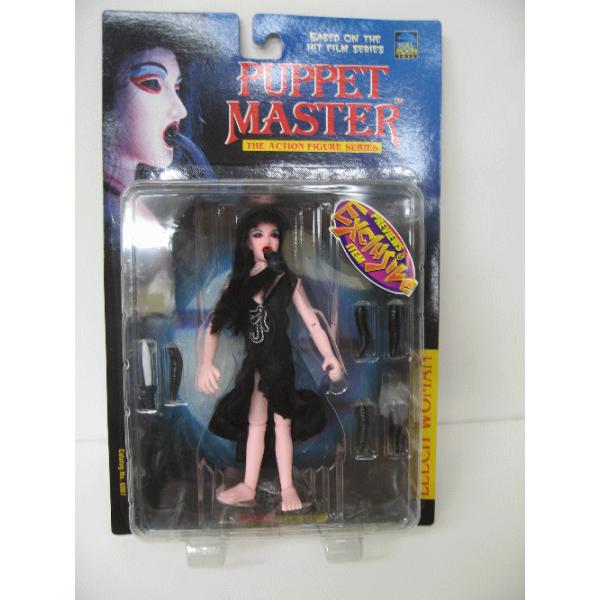 【FULL MOON】PUPPET MASTER　THE ACTION FIGURE SERIES★リーチウーマンLEECH WOMANブラックドレスPREVIEWS EXCLUSIVE ITEM背中のボタンを押すと口にくわえたヒルが動きま...