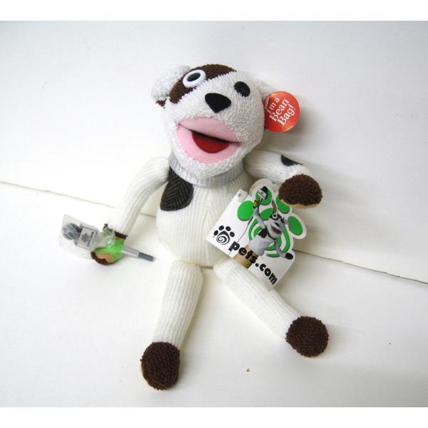 US版 Pets.com ソック パペット プラッシュ ぬいぐるみサイズ：高さ 約28センチ(足先から頭の先まで）1999年発売品US輸入版【訳あり】未使用品ですが、年月経過の自然なダメージがあります。（布素材の色あせや、マイクのプラスチッ...