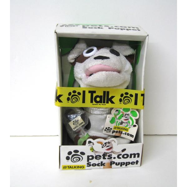 US版 Pets.com トーキング ソック パペット パッケージサイズ：約12.5×18×29センチ口の部分を押すと、トーク機能あり1999年発売品US輸入版【訳あり】未使用品ですが、商品にも年月経過のダメージがあります。（布素材の色あせ...