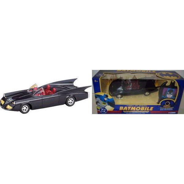 バットマン1/24英コルギー社『1960's DC COMICS BATMOBIL（バットコミューター付き）』1/24　DIA-CAST VEHICLES  ミニカー全長210mm。パッケージサイズ150×320×120mm。黒のカッコ良い...