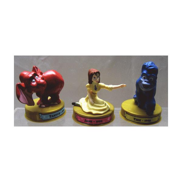 ディズニー アメリカマクドナルド限定 ハッピーミールディズニー100years OF MAGICJANE,TANTOR, TERKの3体セット＃1999フィギュアの大きさは（台座除いて）キャラクターによって違いますが約5〜6センチです。プラ...