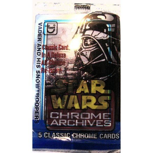スターウォーズクロームトレーディングカード1パックtopps社製1パック5枚入り。