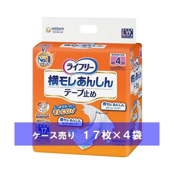 ■約4回分■ヒップサイズ：81〜128cm■17枚×4袋■吸収量：600cc※パッケージのデザインは変更される場合があります。※ご注意ください！沖縄・離島は送料実費となります。　詳しくはお買物ガイドをご確認ください。