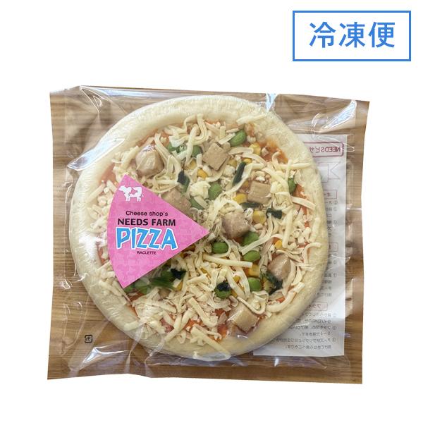【商 品 名】ラクレットピザ【内 容 量】220g【原材料名】ピザクラスト（小麦粉、植物油脂、イースト、食塩、砂糖、麦芽）、ナチュラルチーズ、ポテトフライ、ホールトマト、牛乳、とうもろこし、枝豆、バター、小麦粉、トマトペースト、ほうれん草、...