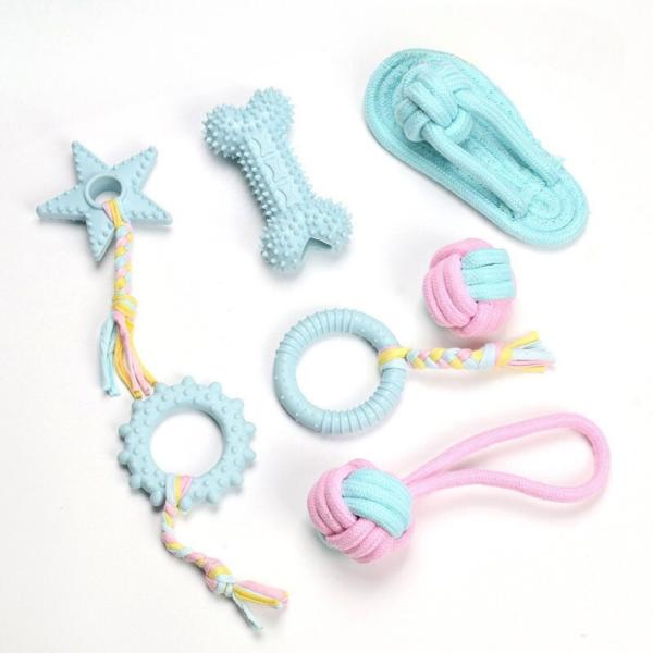 ?多様性：ペットボール 玩具ぬいぐるみ、スピッツ、ポメラニアン犬のおもちゃ ボール、犬のロープのおもちゃ動く 癒し、などの数多い種類の外観を持っているセットで長い間でも飽きない。人気の形状と違う素材を混合してワンちゃんの興味を奮い立たせます...