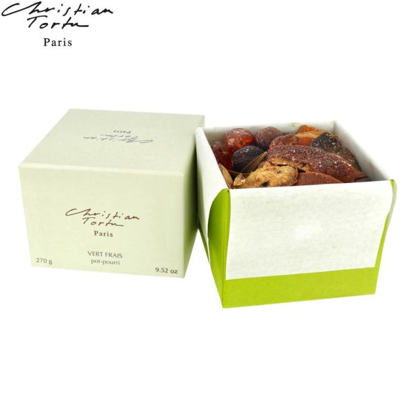 Christian Tortu クリスチャン トルチュ ポプリ パフューメ フラワーポプリ ヴェールフレ トルチュ スタイルを再現したポプリ。高級感のあるオリジナルBOXにそれぞれの香りからイメージされたドライフラワーや木の実、アンバーを詰...