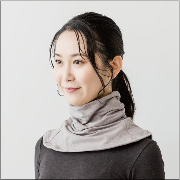 【テラビューティー ネックウォーマー 究極のパワーストーンといわれるテラヘルツ人工鉱石を配合した繊維を使用して製品に関するすべての工程を日本国内で行っております。】