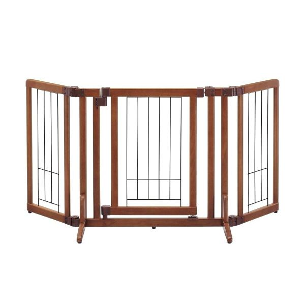 倍々+5倍！最大ポイント30倍！12月15日！【リッチェル Richell ペット用 木製おくだけドア付ゲート 使いやすい床に置くだけのタイプなので、どこでも手軽に間仕切りができます。ドア付きなので、またがず通れます。側面パネルが動き幅調節...