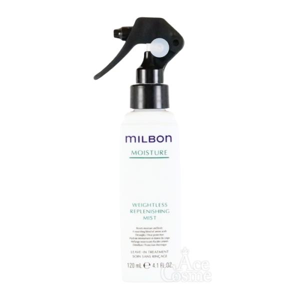 『MOISTURE』しっとりとした質感を求める方へ保湿成分がうるおいを補給し毛先までしっとりまとまるみずみずしい髪ヘ広がりやすくパサつきが気になる髪の内側にうるおいを【ウェイトレス リプレニッシング ミスト 120ml】ミストタイプの洗い流...