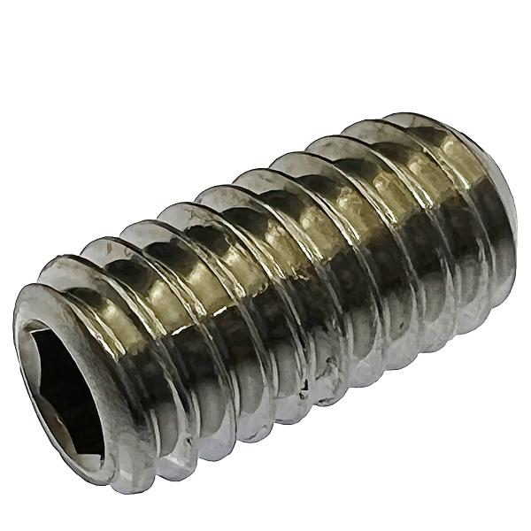 サイズ：太さ UNC5/16-18山(約7.9mm)、長さ5/8インチ(15.8mm)、六角レンチサイズ 5/32インチ(3.9mm)素材：ステンレス入数：2個特徴：頭部がない寸胴型ネジで、相手部材に同一面で埋め込むことができます。モーター...