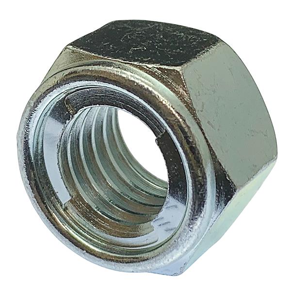 サイズ：ネジ部 UNC1/2-13山、二面幅3/4(約19.0mm)、高さ12.7mm素材：鉄・ユニクロメッキ入数：2個・上部のフリクションリングのバネ作用により雄ねじ部に摩擦が生じ、ゆるみ止め効果が発生します。・金属製なので、樹脂を使用し...