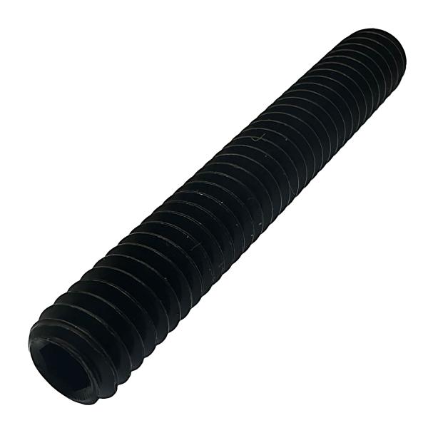 サイズ：太さ UNC1/4-20山(約6.3mm)、長さ1-3/4インチ(約44.4mm)、六角レンチサイズ 1/8インチ(3.1mm)素材：鉄／黒染め入数：2個特徴：頭部がない寸胴型ネジで、相手部材に同一面で埋め込むことができます。モータ...