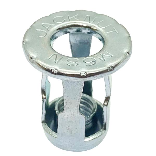 サイズ：メネジ部 M6 ピッチ1.0mm、頭部径15.9mm、成型前（全長18.6mm、埋め込み部径11.1mm）、頭部厚1.8mm・推奨締結板厚0.4-4.7mm・加工物下穴径11.0-11.5mm ・締付けトルク3.60（鉄板ボルト締付...