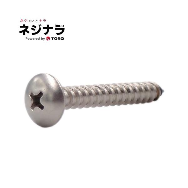 1種A型です。トラス頭で、タップやナットを使用せず下穴だけで締結ができる薄板鋼板用のねじです。A形はピッチが最も荒く先端部まで尖り、先端までねじ山が立っています。先端の尖っている部分は穴のセンターの位置決め用のガイドと喰いつきを助ける役割が...