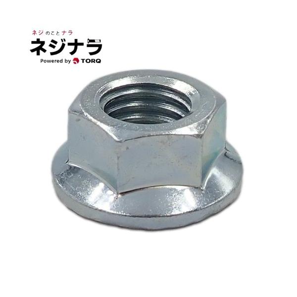 片側にフランジと呼ばれる円錐形のつばがついているナットです。 座面が広いためゆるみ止めや穴への陥没を防ぐ働きをします。裏には鋸歯状の溝であるセレーションがついています。