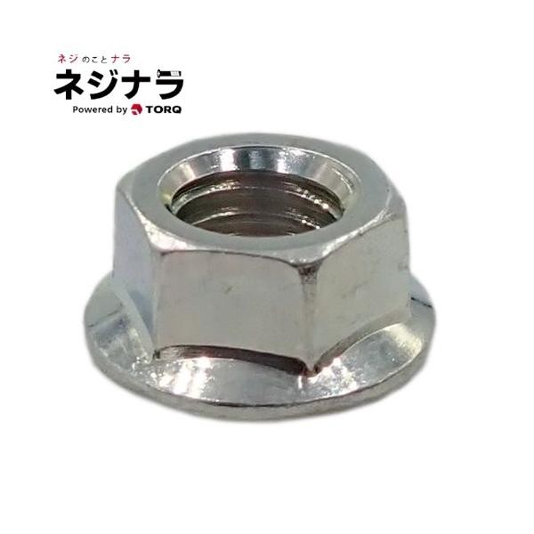片側にフランジと呼ばれる円錐形のつばがついているナットです。 座面が広いためゆるみ止めや穴への陥没を防ぐ働きをします。裏には鋸歯状の溝であるセレーションがついています。