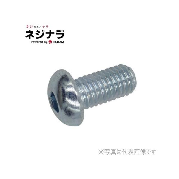 小ねじのトラス頭に似ており、丸みを帯びた頭部に六角形の穴があいているボルトです。締め付けには六角棒スパナ（六角レンチ）を使用します。ボタンキャップとも呼ばれます。