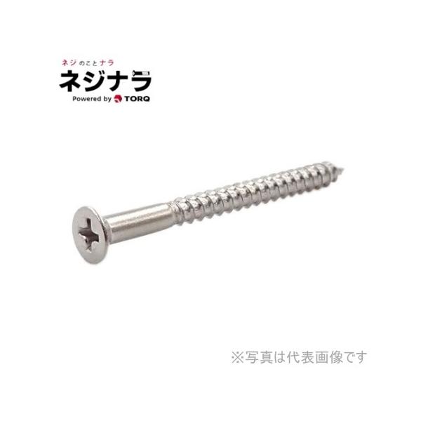 皿頭で、木材にねじ込むのに適した先端とねじ山をもっています。